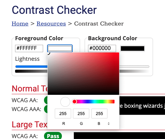 How to Check your Site’s Color Contrast | Tenrec Inc.